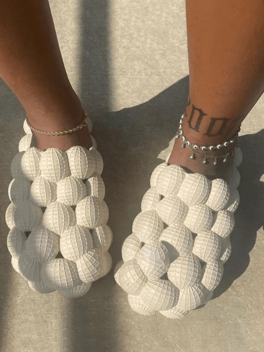 LW Closed Toe Peanut Design Slides Sale | LovelyWholesale