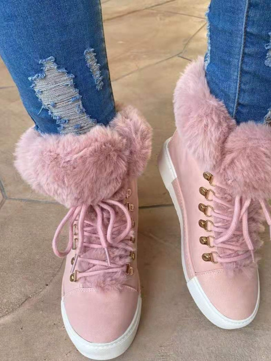 LW Round Neck Plush Booties Sale | LovelyWholesale
