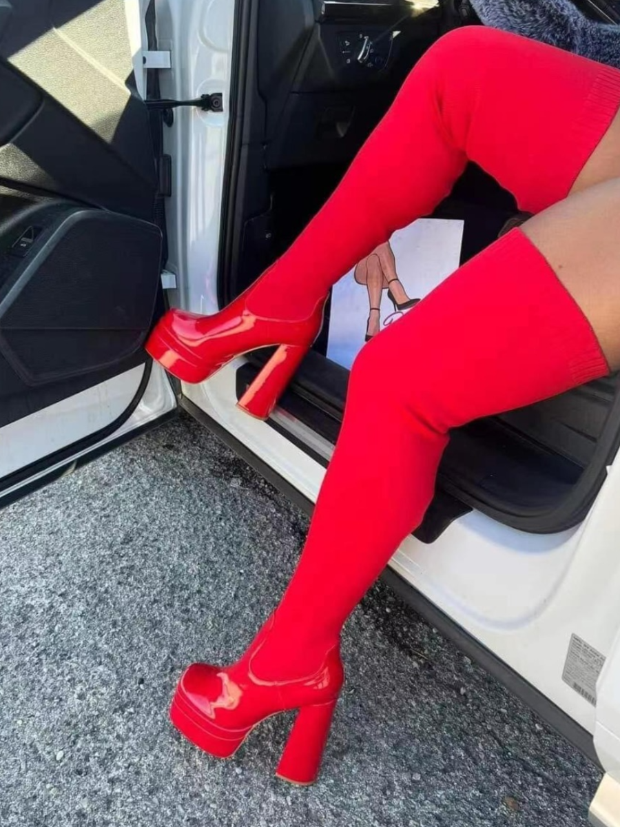 LW Round Neck Thigh High Boots Sale | LovelyWholesale